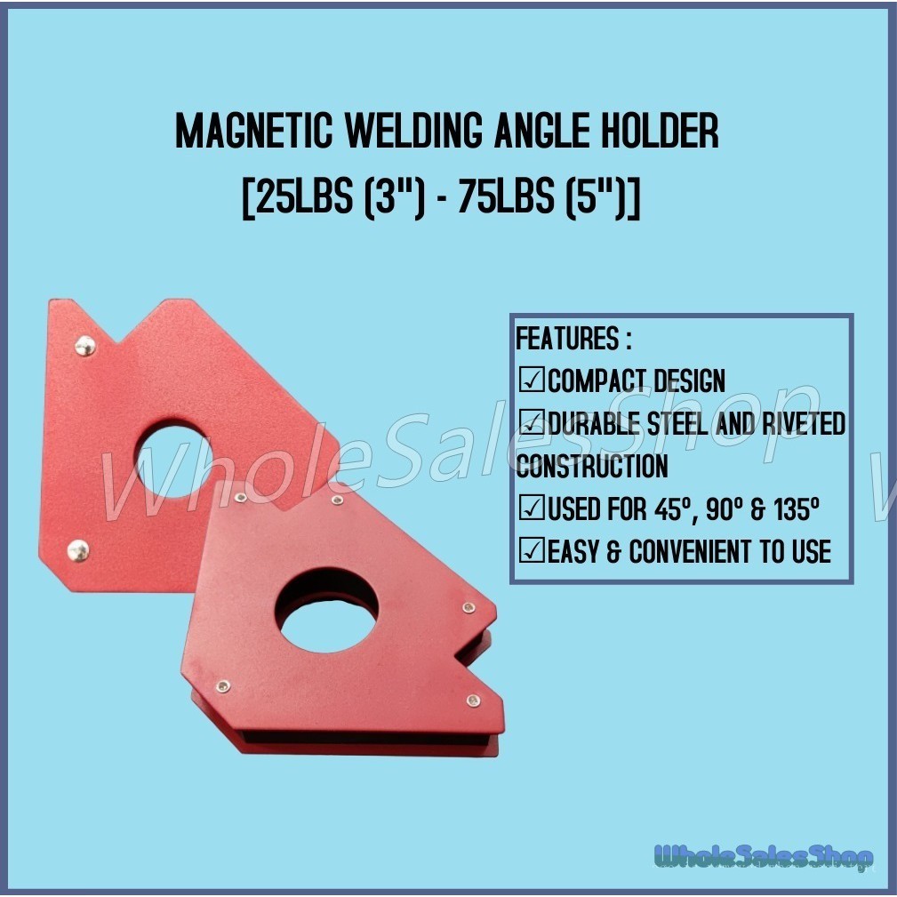 🔥HIGH QUALITY🔥[25LBS (3") - 75LBS (5")] MAGNETIC WELDING ANGLE HOLDER ...