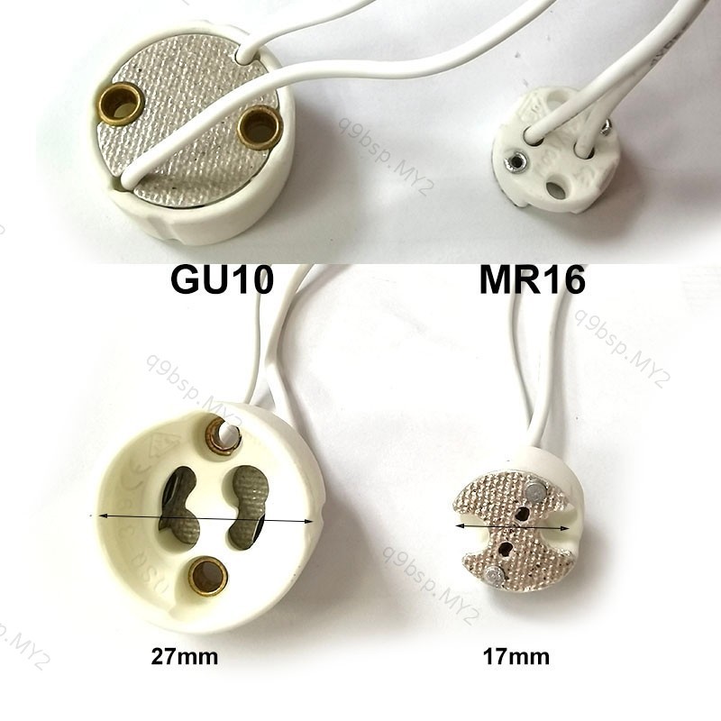 Ceramic GU10 MR16 MR11 GU5.3 G4 lamp base holder socket adapter Wire Connector Socket for LED ...