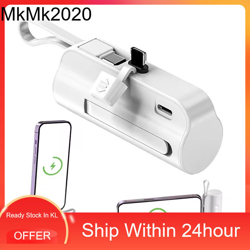 Mini Portable Power Bank 2IN1 4 Light Full Capacity 20000/30000MAH ...