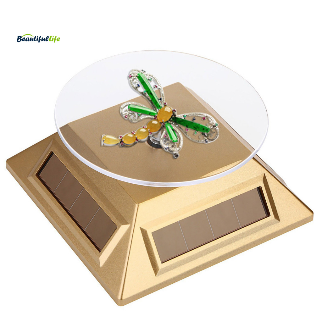 beautifullife Solar Display Stand 360 Degrees Rotation Energy-Saving ...
