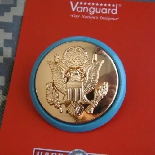 WWII WW2 US ARMY EPLURIBUS UNUM EAGLE CREST EMBLEM CAP BADGE UNIFORM ...