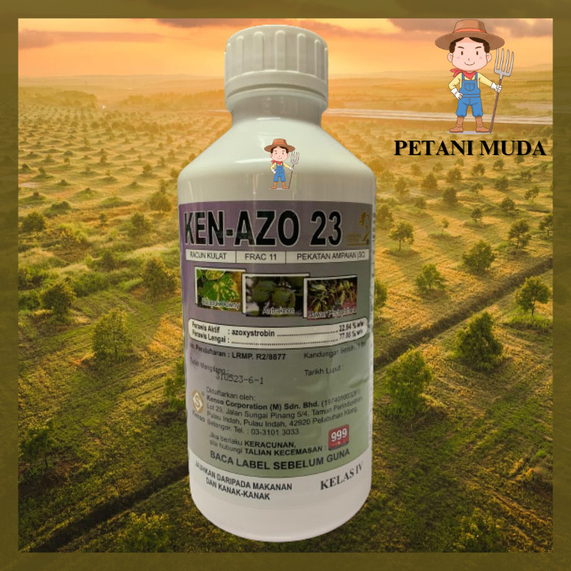 [ORIGINAL] 1L Ken Azo 23 Kenso Azoxytstrobin 22.94% Racun Kulat (sama ...