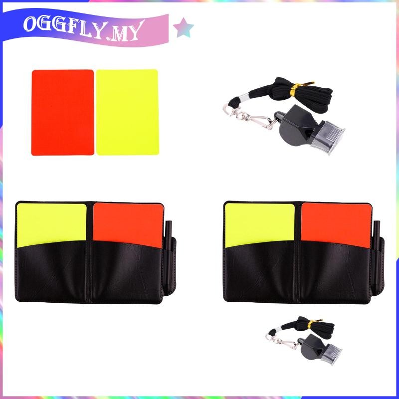 [oggfly] Soccer Referee Cards Set Referee Gear PVC Football Yellow and ...