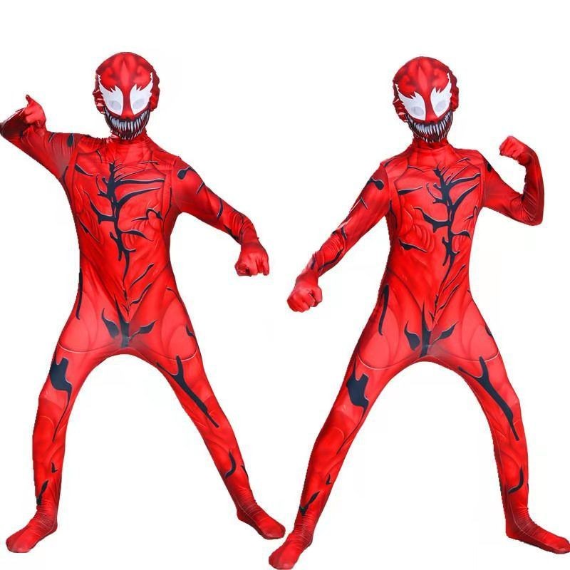 Halloween cos Venom 2 The Beginning of the Massacre Red Venom Jumpsuit ...
