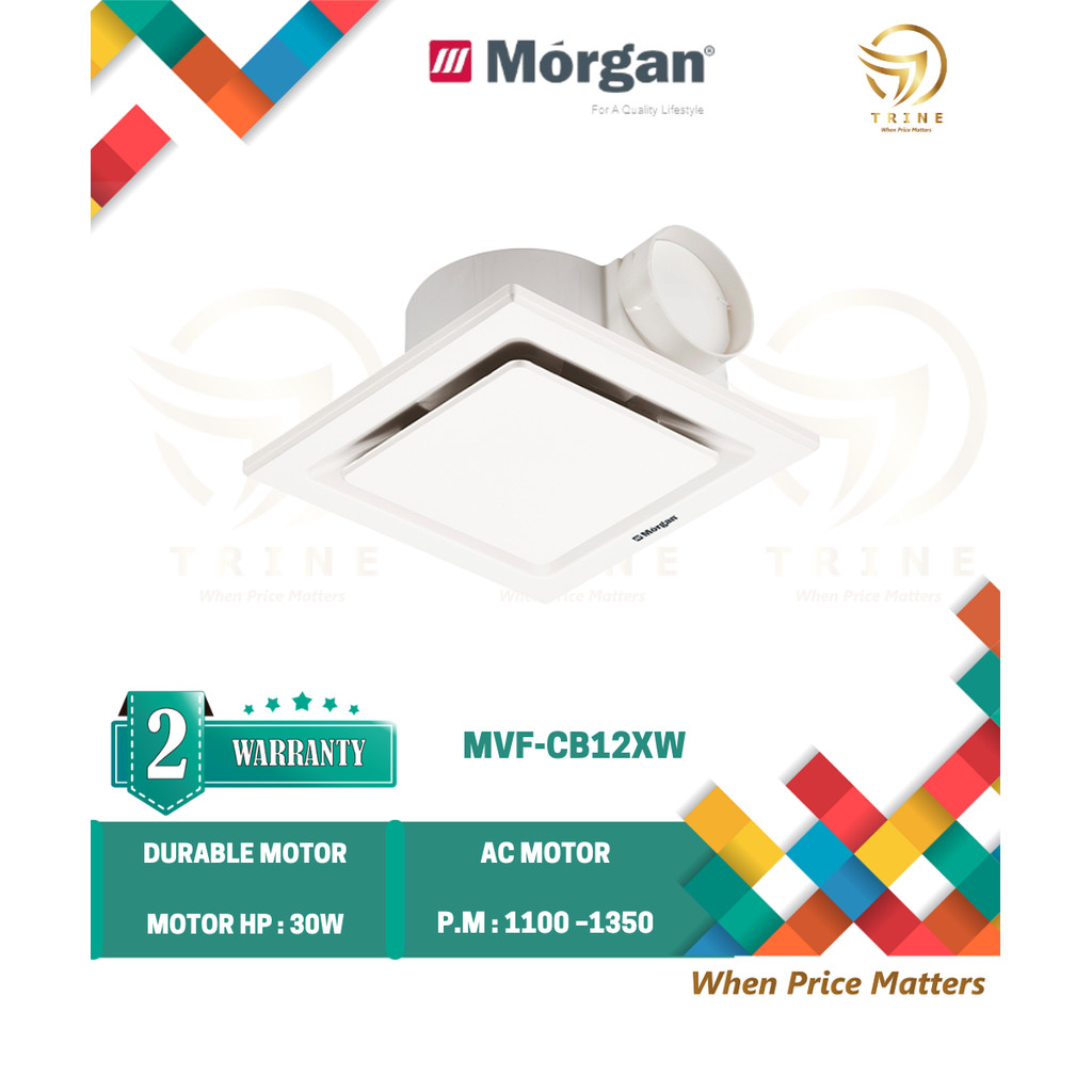 MORGAN CEILING MOUNT VENTILATION EXHAUST FAN MVF-CB12XW | Shopee Malaysia