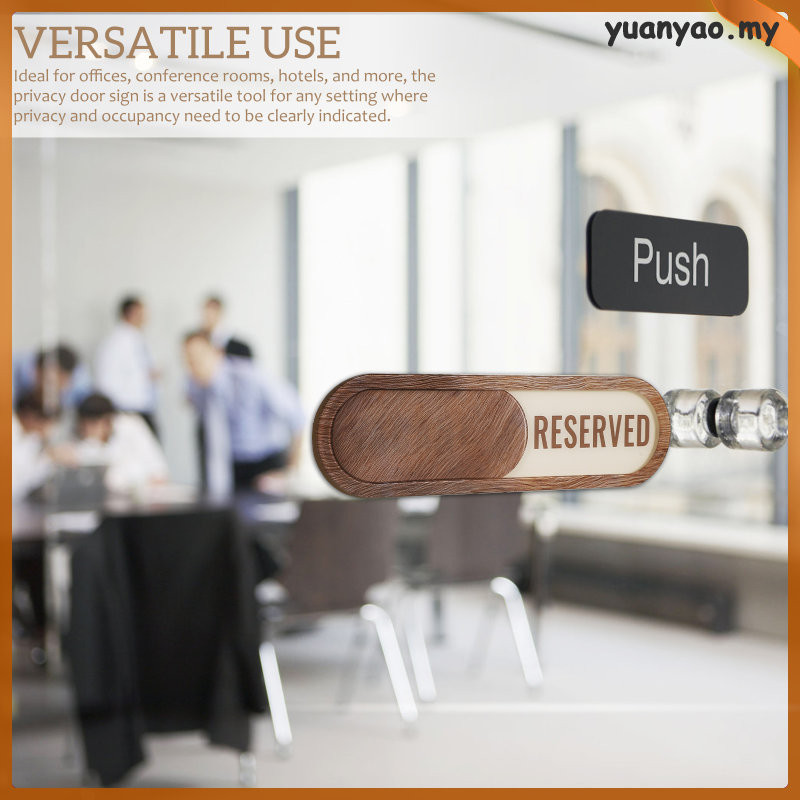 1 PC Reserved Vacant Sign Slider Door Sign For Conference Room Salon ...