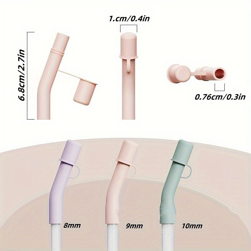 M & K | Food Grade Silicone Straw Cap, Anti-dust Straw Head Cover ...