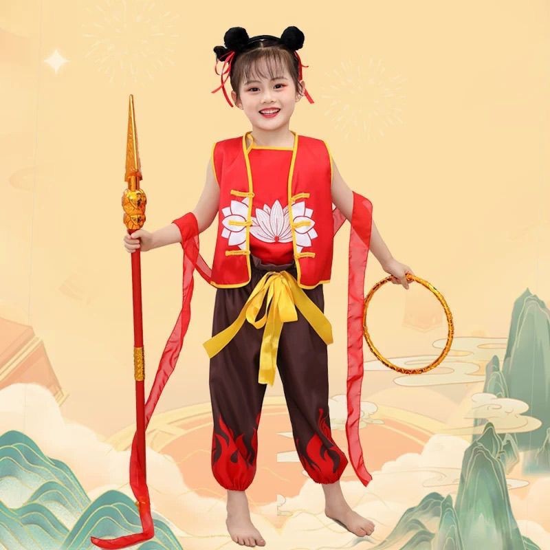 Children Show Nezha cos Clothes Magic Boys Sea Boys Girls Costumes ...