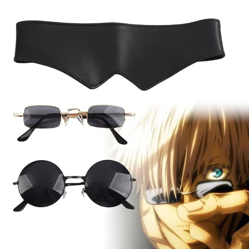 Satoru Gojo Mask Glasses Anime Jujutsu Kaisen Cosplay Accessories Half ...