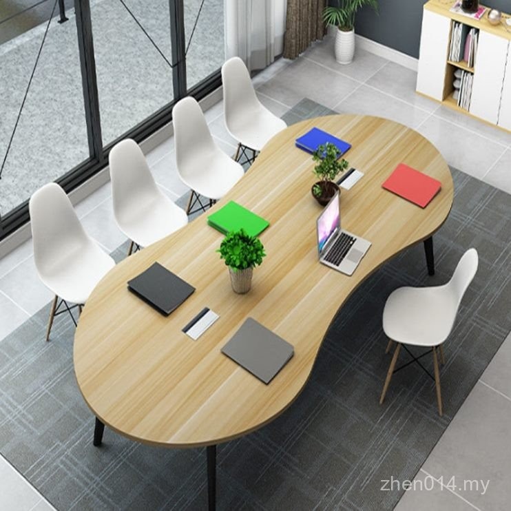 Oval 8-Character Table Small Conference Table Dining Table Dual-Use ...