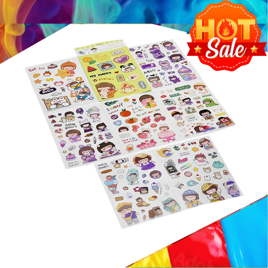 Sticker Cartoons, Sticker Kartun, Parti PET Design Sticker 15cm x 10cm ...