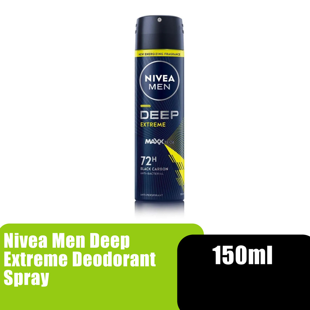 NIVEA Men Deep Extreme Deodorant Spray 150ml- Deodorant, Spray , 止汗喷雾 ...