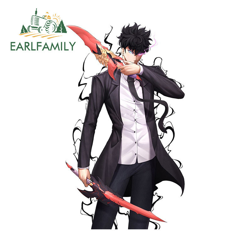 EARLFAMILY 13cm Solo Leveling Car Stickers Anime Boy Sticker Auto ...