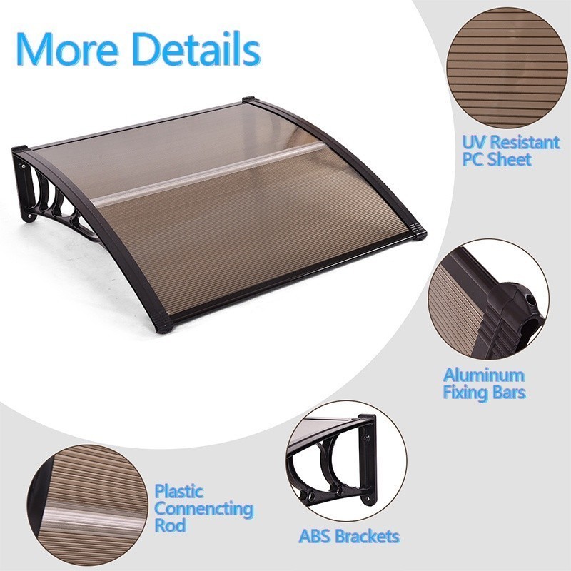 PC Durable Awning Balcony Outdoor Canopy Gazebo Cover Board Anti UV ...