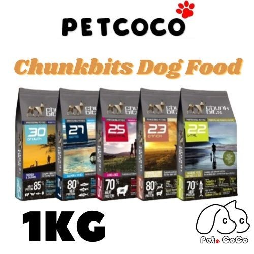 PetCoCo 🐾 ChunkBits Chunkbits Dog Food 1kg - Sensi 27 | Essential 25 ...