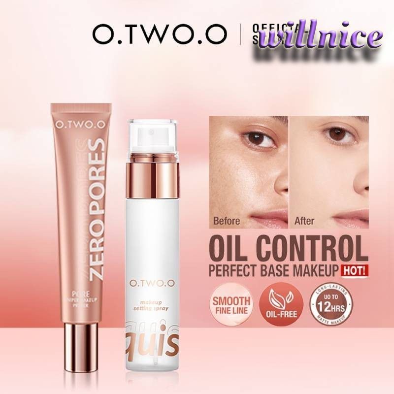 O.two.o Makeup Set Primer & Setting Spray Poreless Primer Long Lasting ...