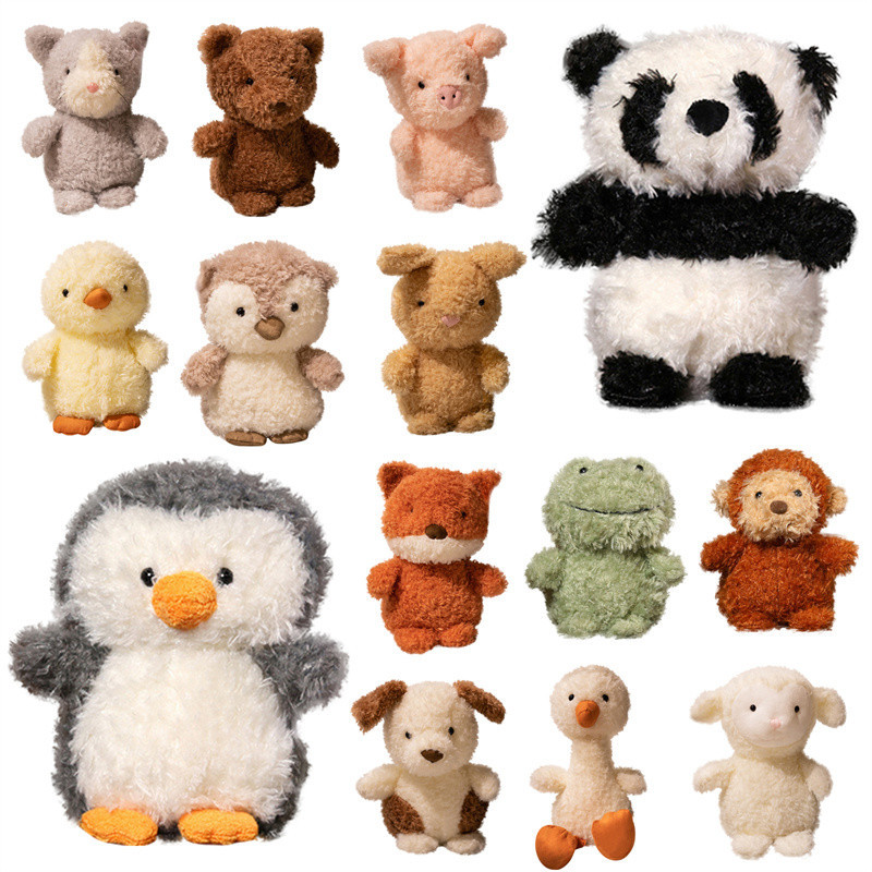 Cute Furry Fox Owl Pig Lamb Plush Cuddly Toy Stuffed Cartoon Animals ...