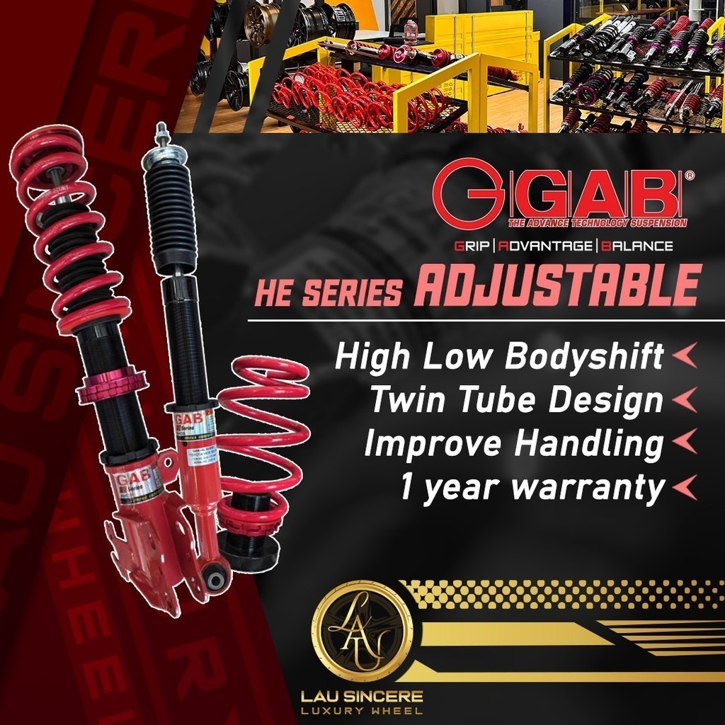 GAB HE Hi Low High Low Body Shift Adjustable Absorber Vios Myvi Bezza ...