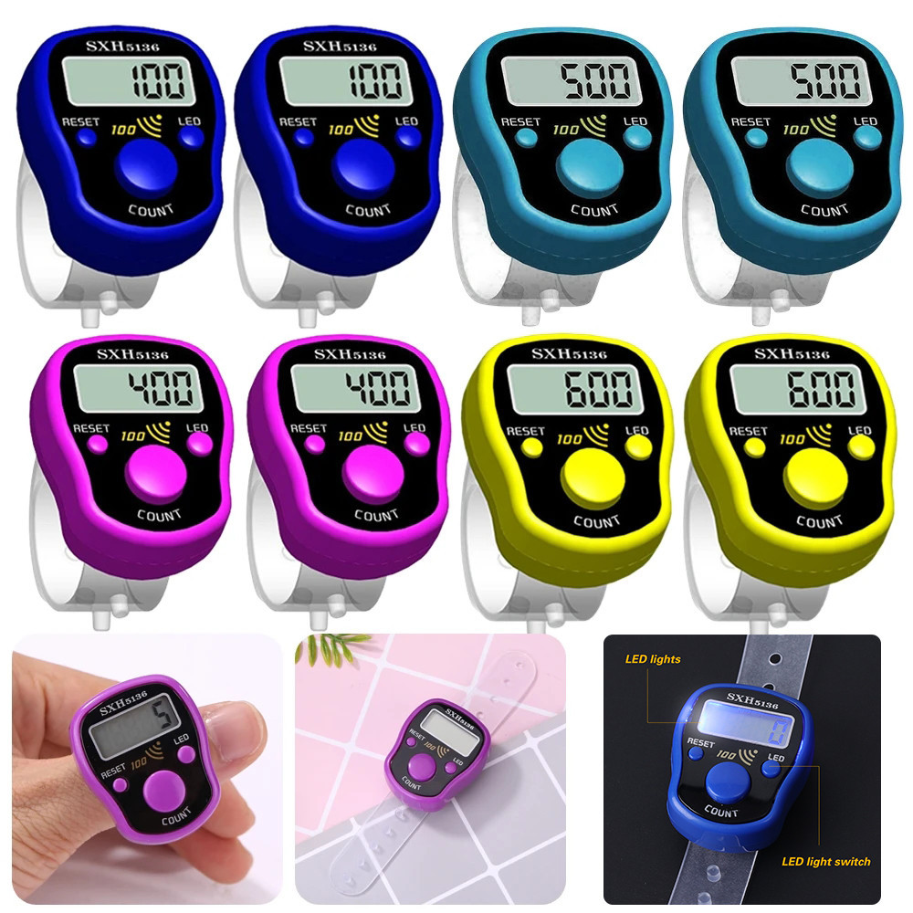 [Random Color]Stitch Tally Knitting Counters Electronic Luminous ...