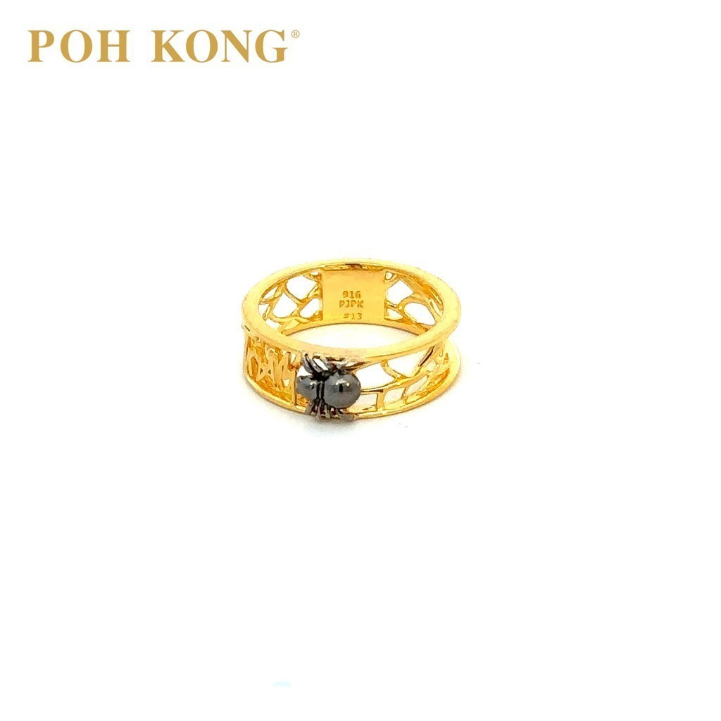 POH KONG 916/22K Yellow Gold Tranz Spider Ring (2014) | Shopee Malaysia