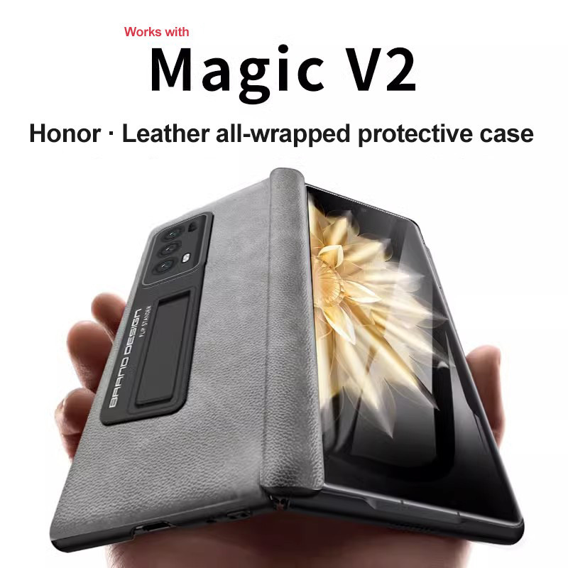 Matte Leather Case For Honor Magic V2 Case All-included With Screen ...