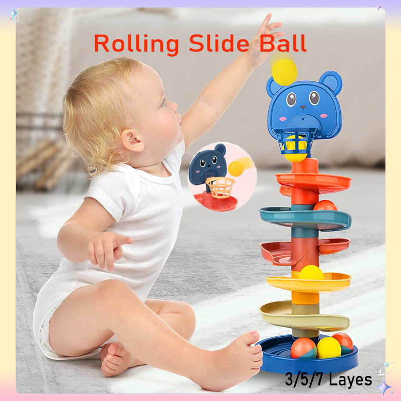 【NEW 】Fun Rolling Slide Ball Stack Tower Gliding Ball Shooting Ball ...