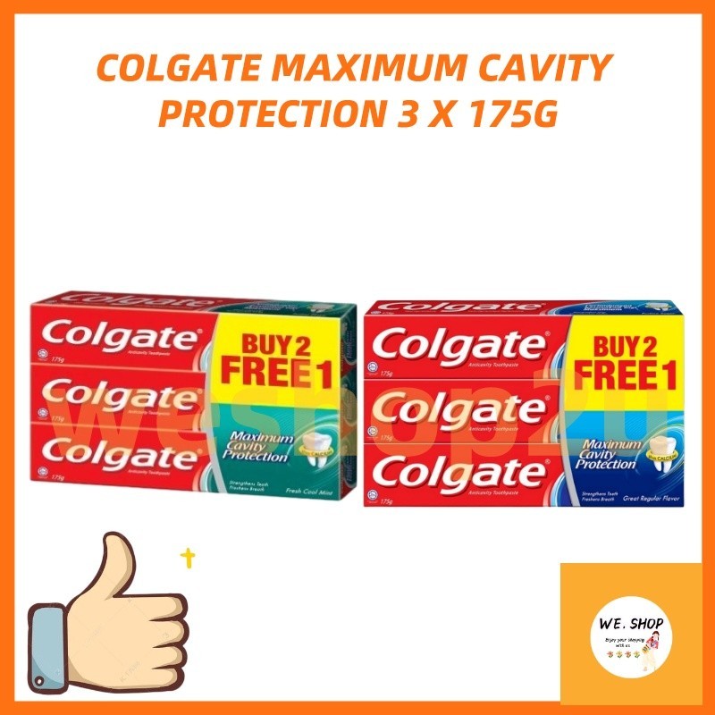 (NEW&LIVE) Colgate Maximum Cavity Protection Fresh Cool Mint Great ...