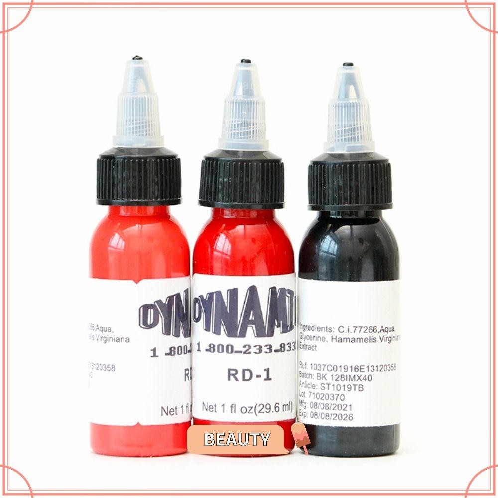 BEAUTYONE Tattoo Ink, Red Green White Blue Tattoo Practice Color ...