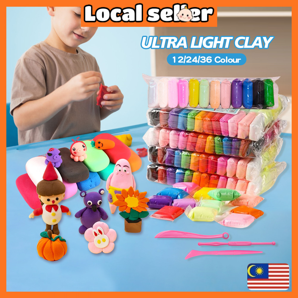 Aikoky Non-toxic 12/24/36 Colors Air Dry Clay Set Super Light Clay Air Dry Clay Set For Kid 超轻黏土 ...