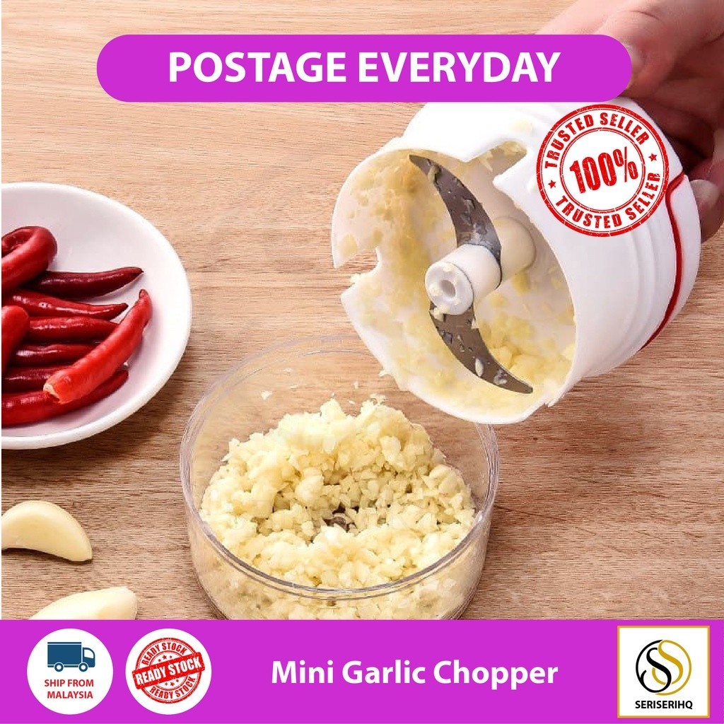 Mini Food Garlic Chopper Hand Pull Blender Processor Vegetable Mincer ...