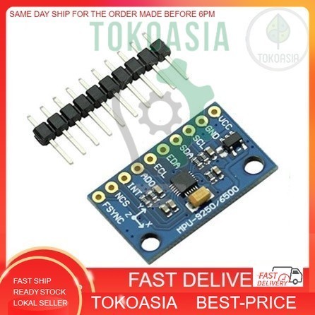 (Ready Stock) GY-6500 MPU9250/6500 9-Axis 9 DOF 16 Bit Gyroscope ...