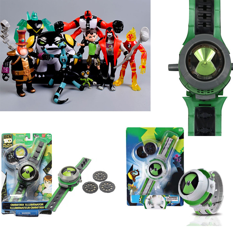 Action Figure Ben 10 Watch Ultimate Omnitrix Style Projector Watch Kids ...