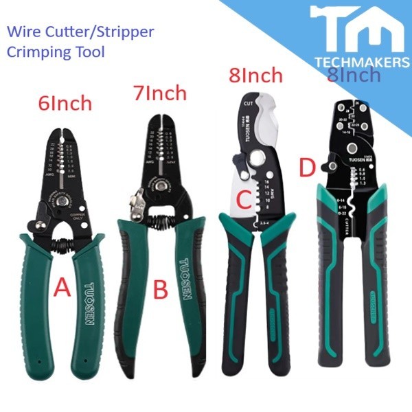 Wire Stripper Multi-Function Electrician Wire Cutter Wire Crimper Cable ...