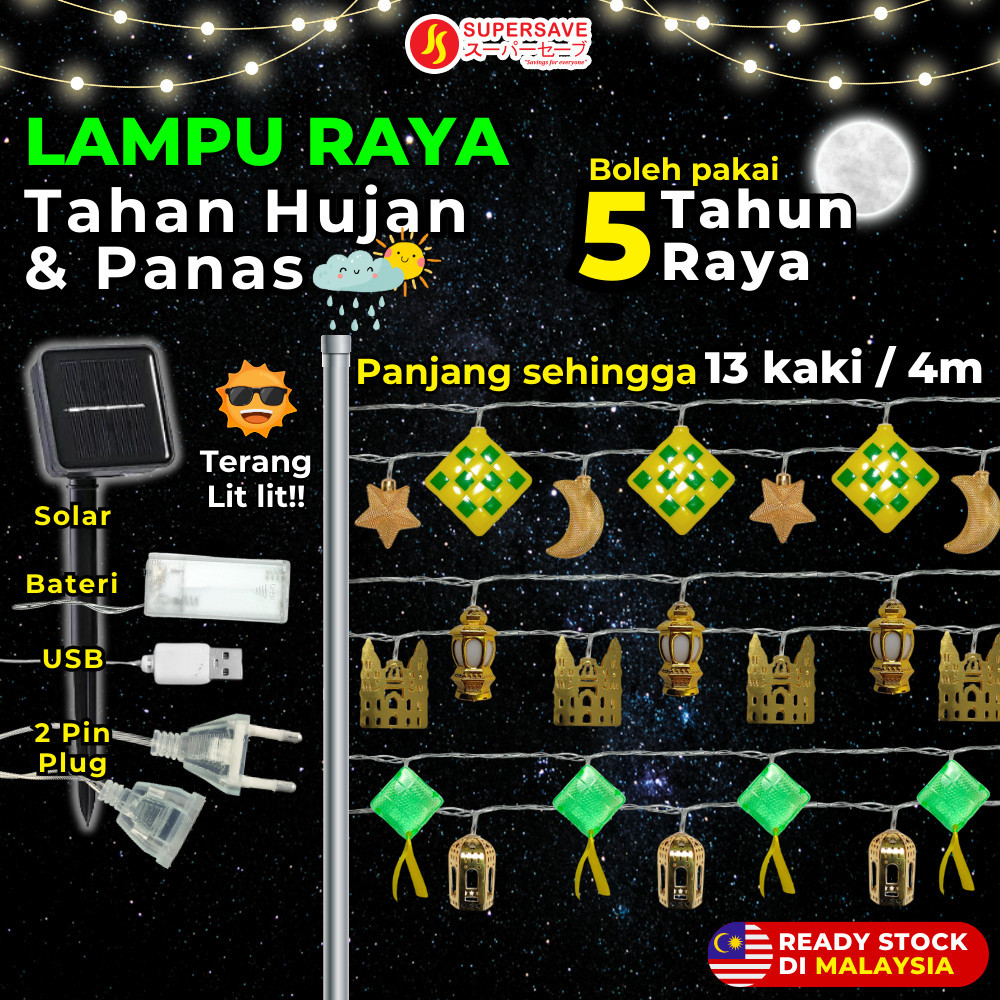 SUPERSAVE Lampu Kelip Kelip Hari Raya 2024 Lampu Raya LED Light ...