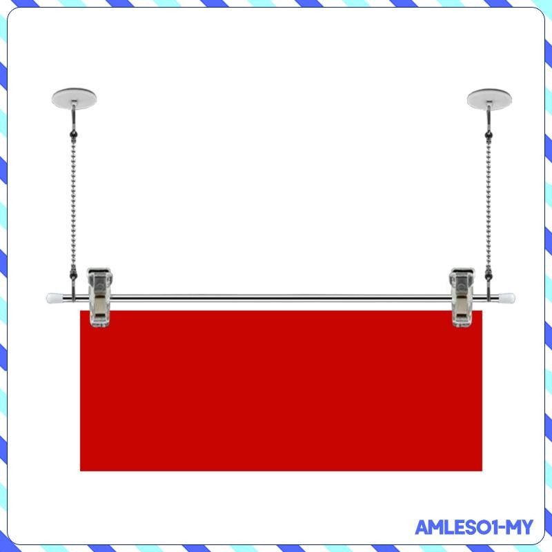 [AmlesoaeMY] Ceiling Sign Hanger Banner Hanger Rod Ceiling Sign Holder ...