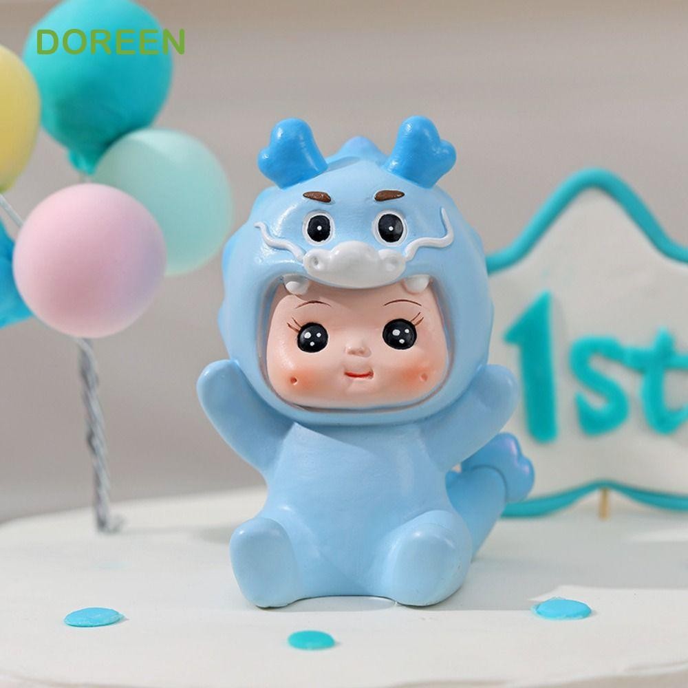 DOREEN Cartoon Dragon Baby Figurines, Cute Resin Dragon Baby Statue ...