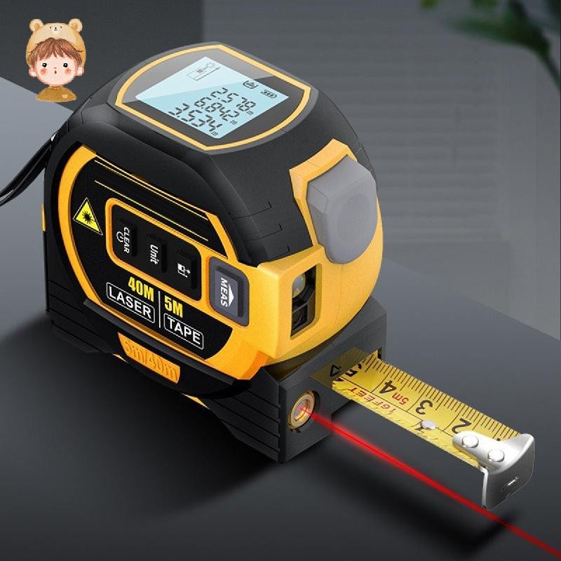 Laser Tape Measure 3-in-1 with Large LCD Display | Digital Laser Measurement Tool in/ft/m Scales ...