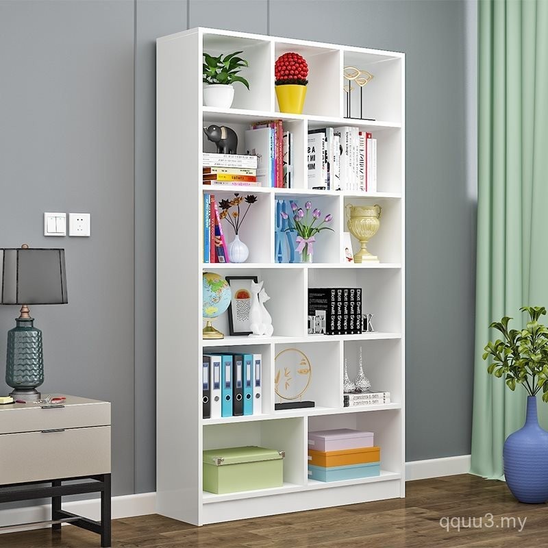 Bookcase Solid Wood Bookshelf Floor Storage Cabinet Nordic Simple ...