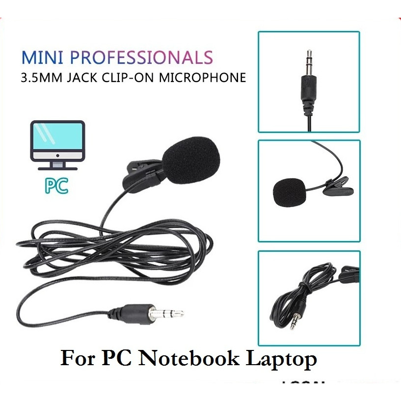 LOCAL STOCK Universal Mic Mini 3.5mm Clip On Mini Mic Microphone For PC ...