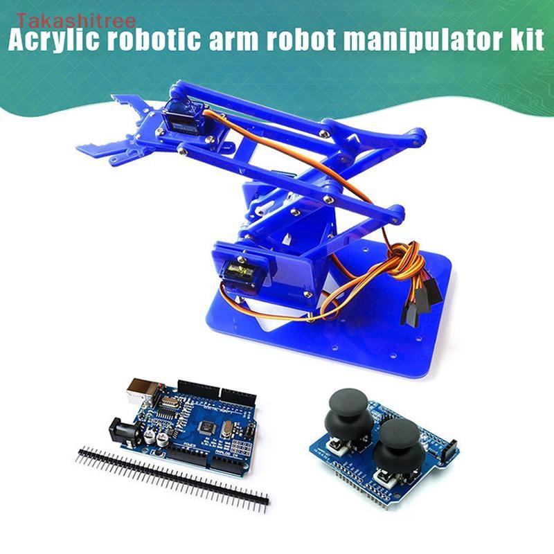 (Takashitree) 4 DOF Unassembly Acrylic Mechanical Arm Robot Manipulator ...