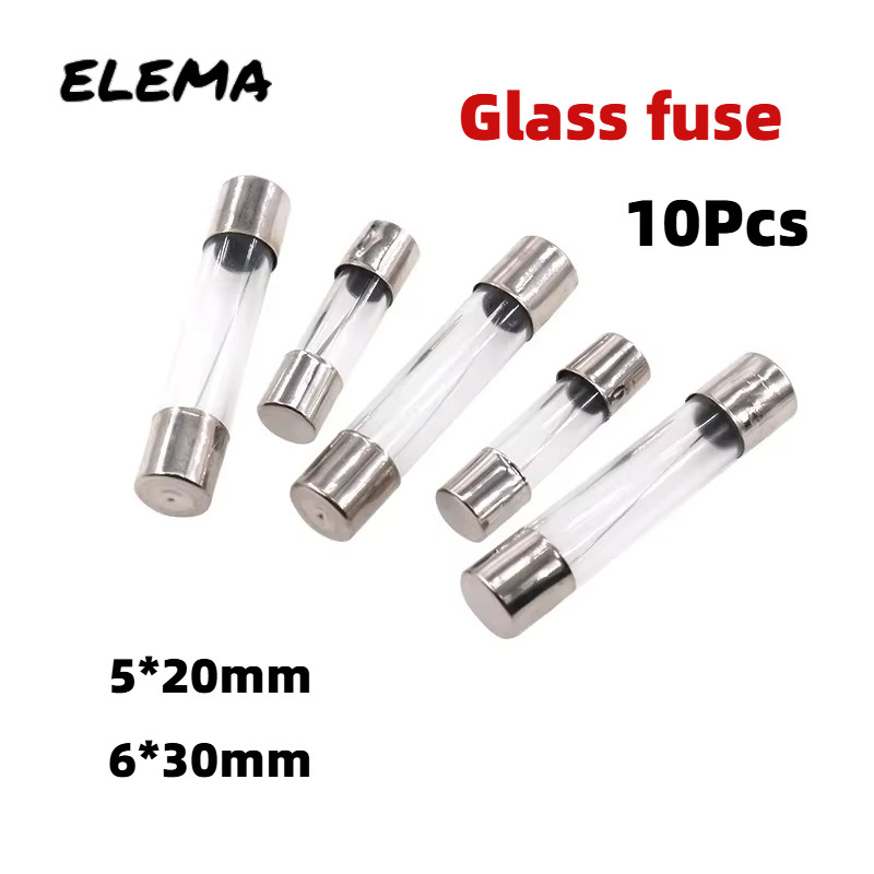 10Pcs Fast Quick Blow Fuse 5*20mm 6*30mm Glass fuse tube 250V 0.1A-30A 0.2A/0.5A/1A/2A/3.15A/5A ...