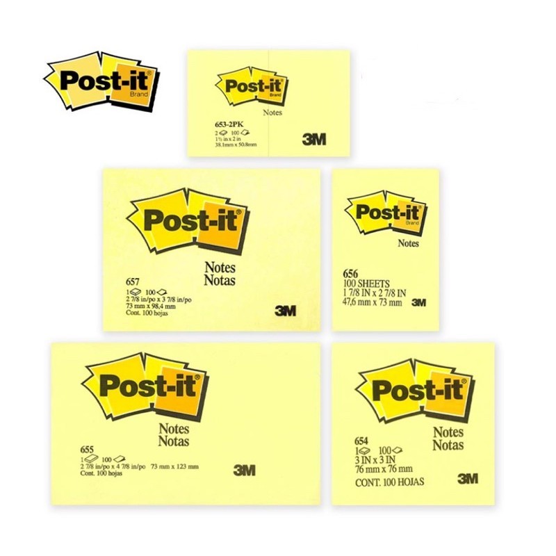 3M Post-it Notes Yellow Sticky Notes 100 sheets per pack | Shopee Malaysia