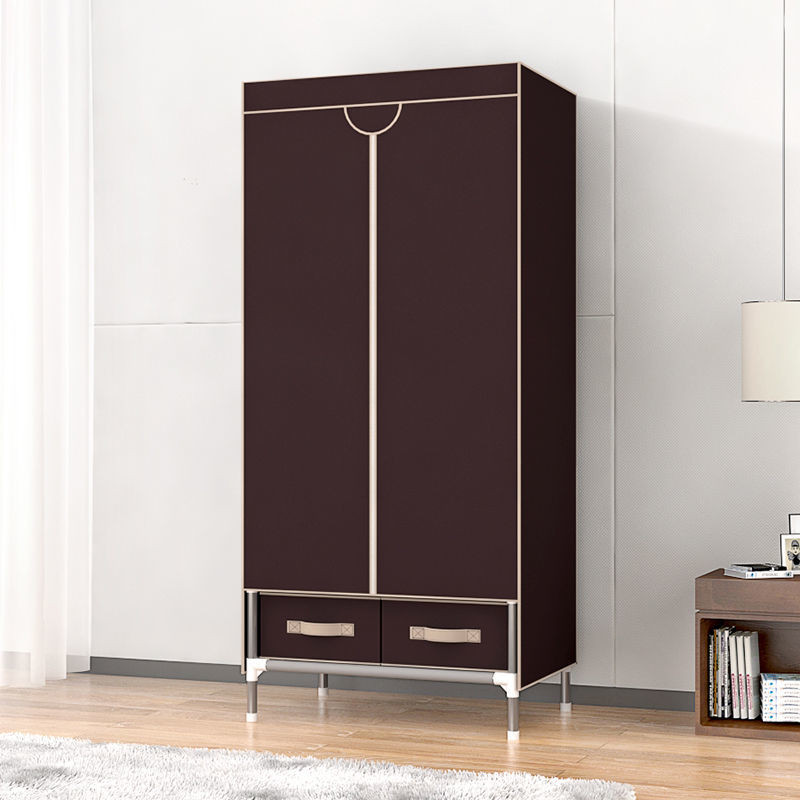 Wardrobe Household Bedroom Dust-Proof Cloth Wardrobe Bold Reinforcing ...