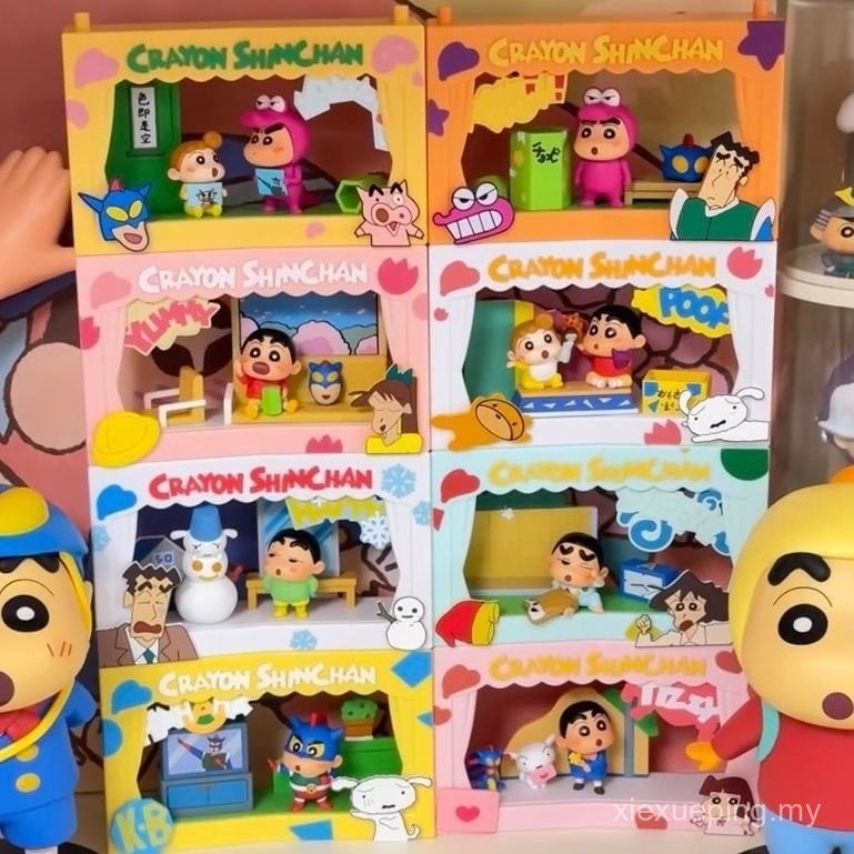 P POPMART POPMART Crayon Shin-Chan Life Theater Series Scene Figures ...