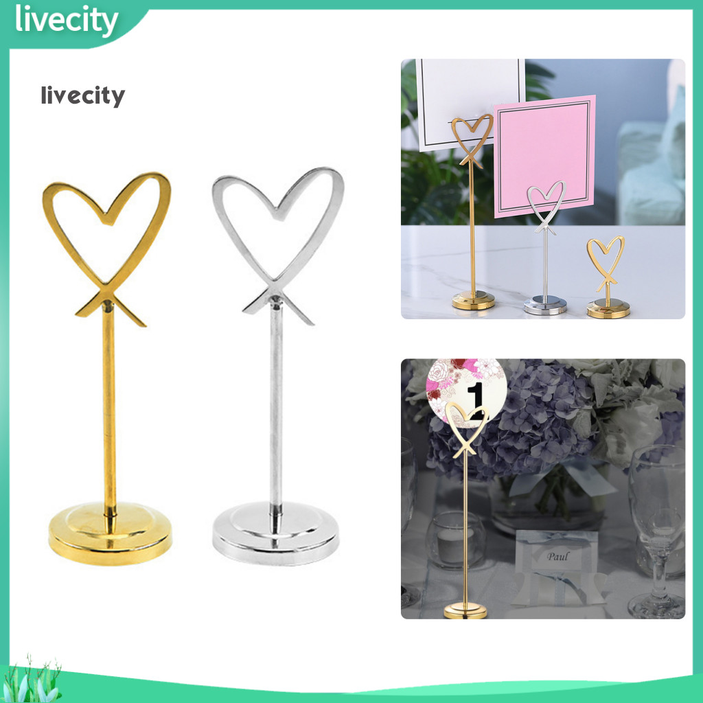 livecity| Table Place Card Holder Party Supplies Stainless Steel Table ...