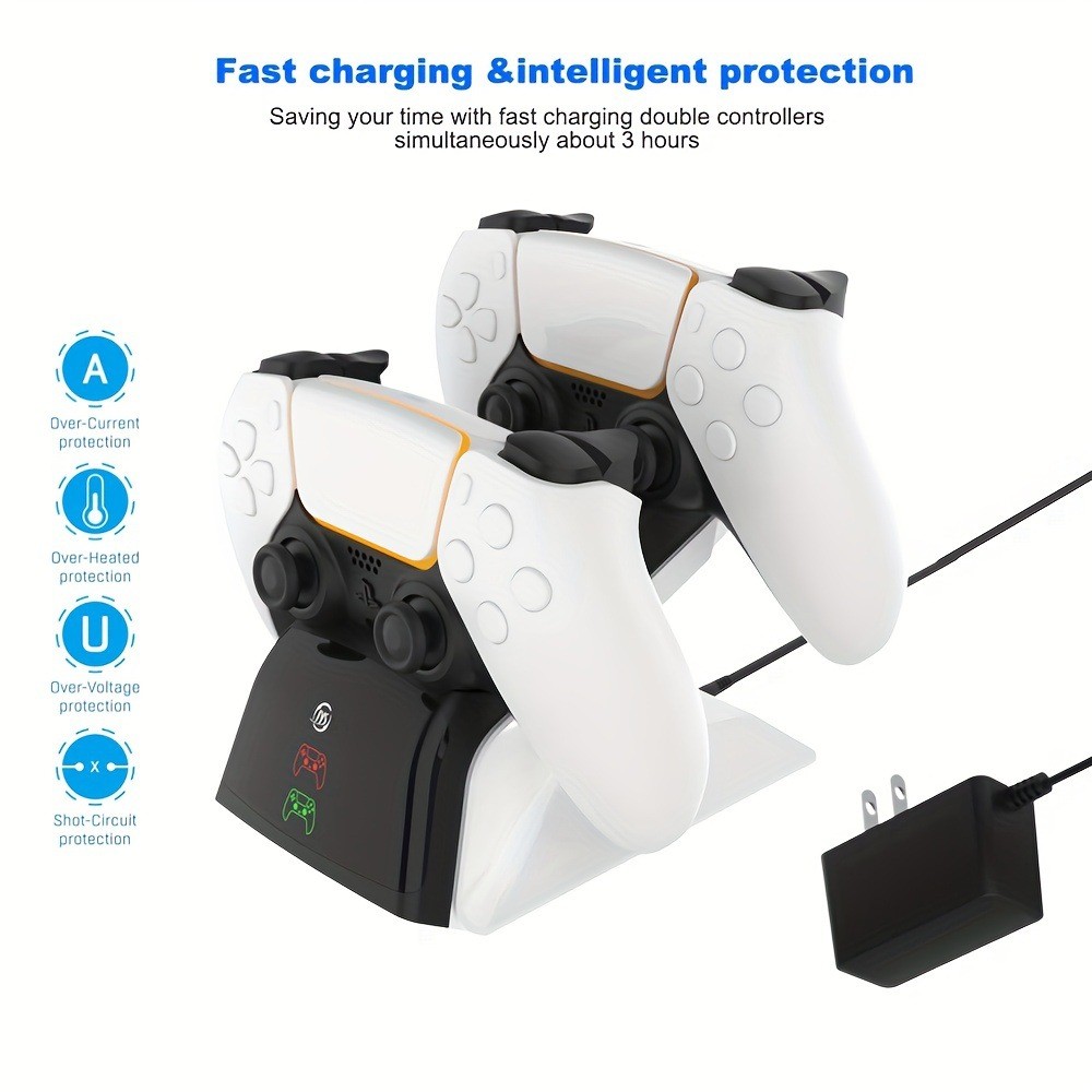 Ps5 Power Cradle Charger P5 Gamepad Dual Cradle Charger Fast Charge ...