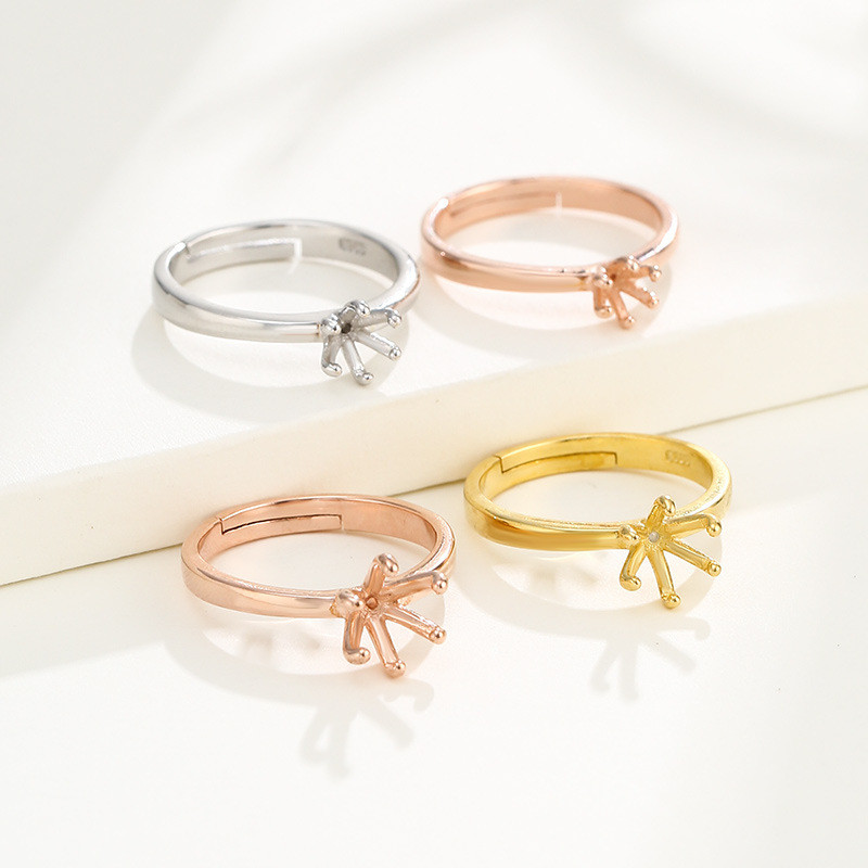 Ring Setting|925 Sterling Silver Korean Style Wedding Ring Couple Rings ...