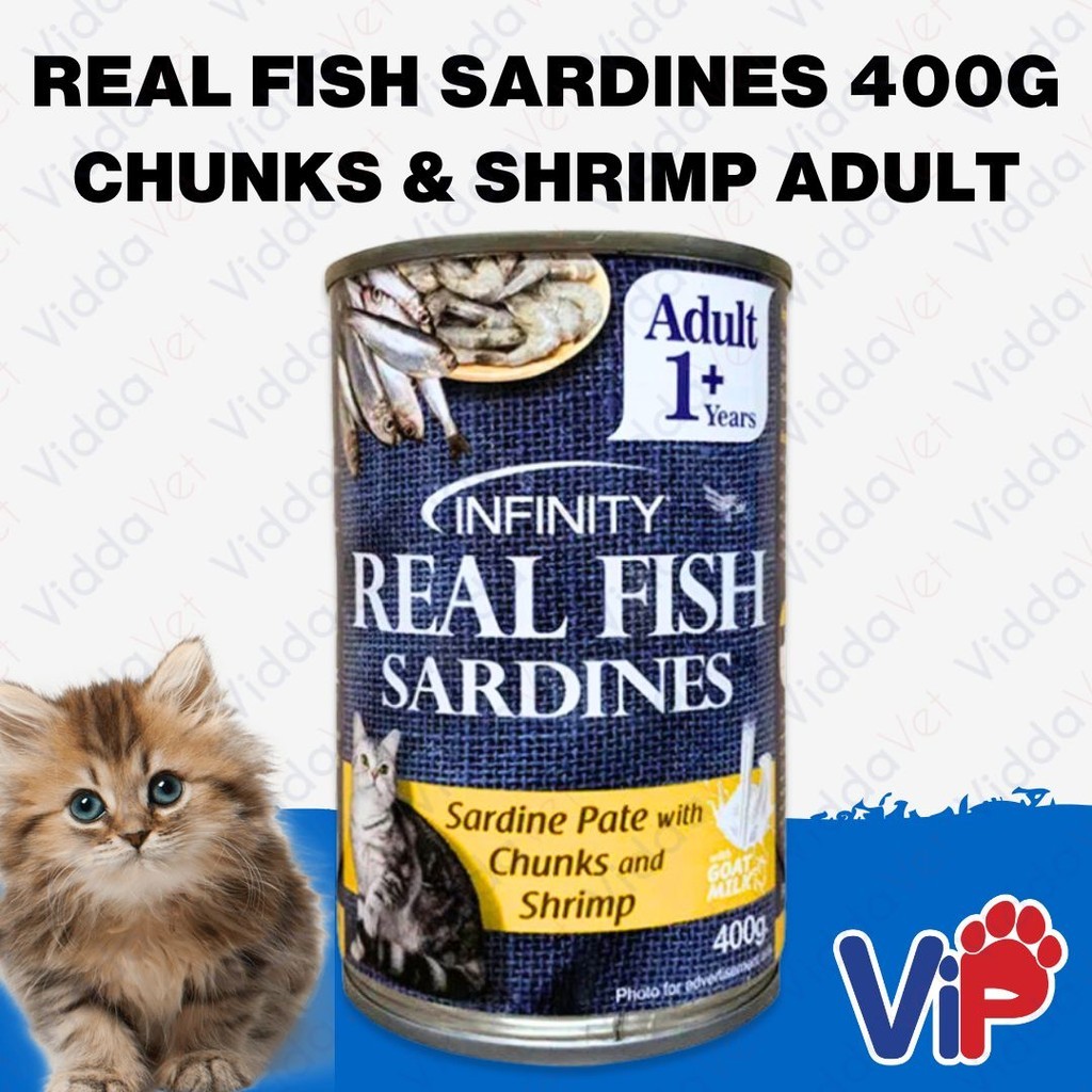 Infinity Sardine & Shrimp Ocean Blend 400g in can for cats | Shopee ...