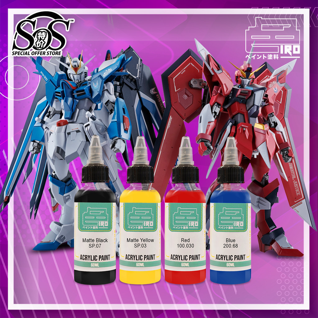 Acrylic Paint 60ml IRO Paint Solvent Based Airbrush Pre-thinned Paint ...