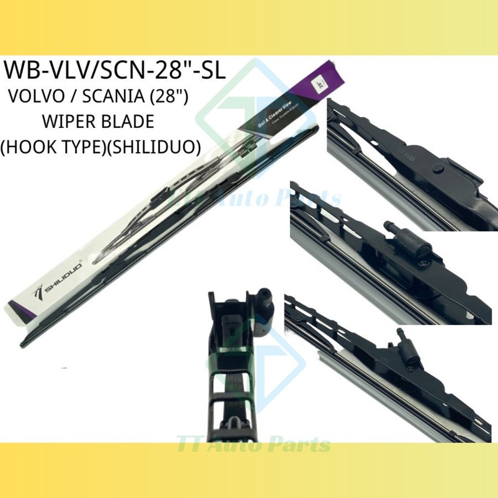 SHILIDUO Wiper Blade ( 26 Inci / 28 Inci ) (Hook Type) Trak Lori VOLVO ...